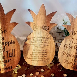 Pineapple Wooden Mini Serving/decorative Board. - Etsy