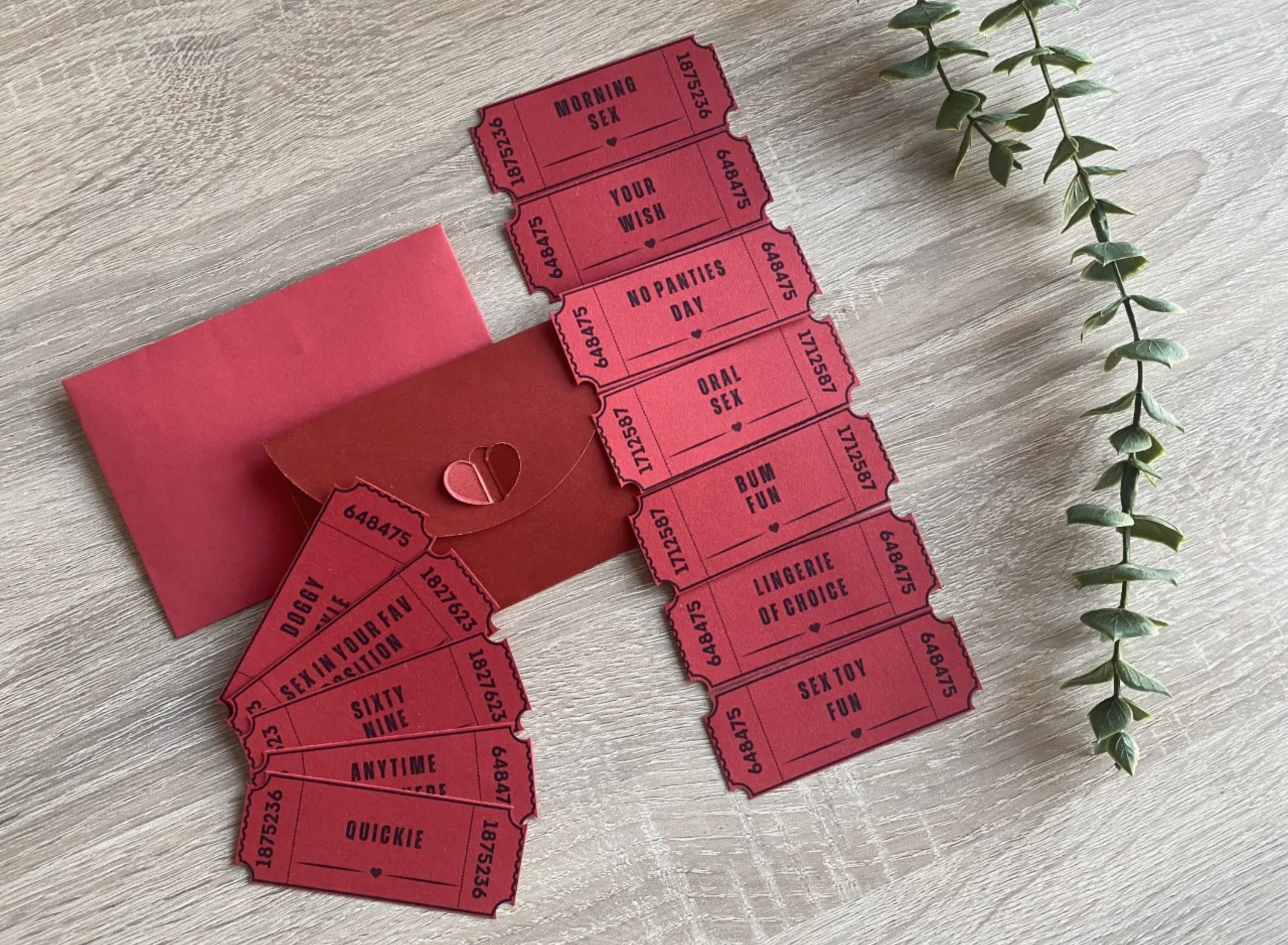 EXPLICIT RUDE Red/pink Love Coupons, Customised & Personalised Vouchers ...