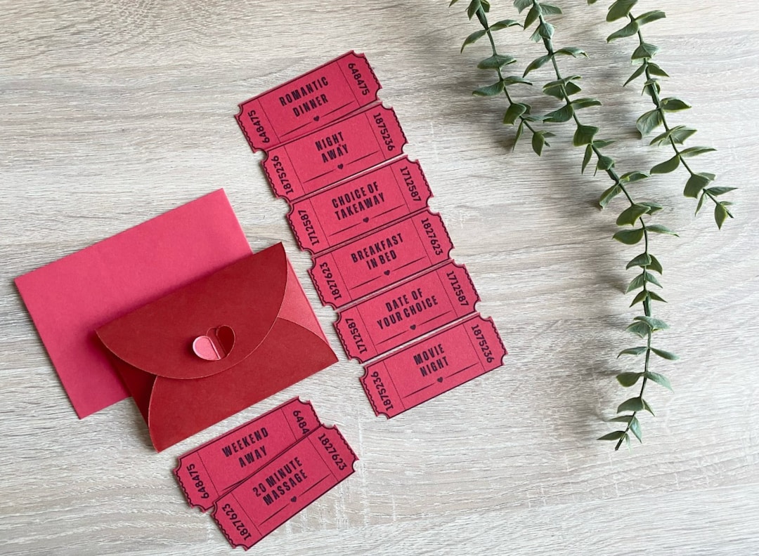 Love Coupons, Customisable & Personalised Vouchers for Valentines Day ...