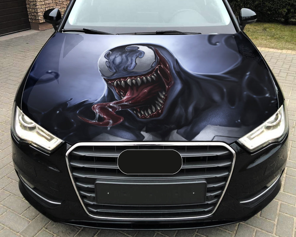 Car Hood Wrap Venom Jaws Vinyl Sticker Full Color Antihero Decal #8 Fit ...