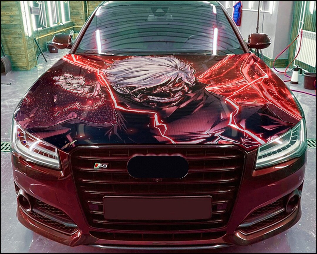 Car Hood Wrap Anime Ghoul Vinyl Sticker Full Color Custom Decal Fit Any ...
