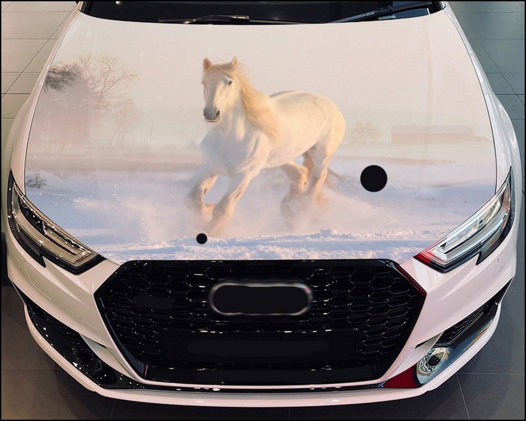 Car Hood Wrap Horse Vinyl Sticker Full Color Custom Decal #2 Fit Any ...