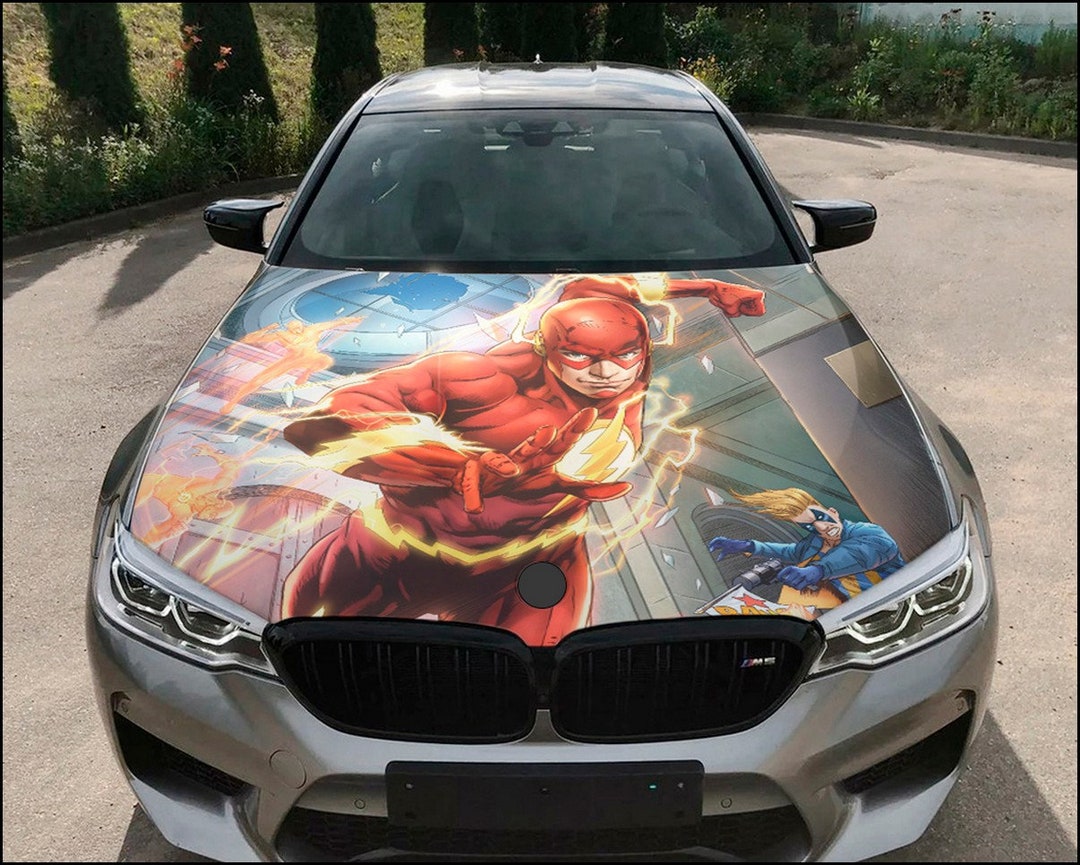 Car Hood Wrap Superhero Vinyl Sticker Full Color Custom Decal Fit Any ...
