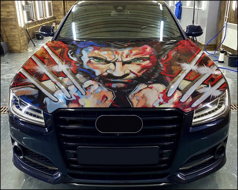 Car Hood Wrap Wolverine Vinyl Sticker Full Color Custom Decal 3 Fit Any ...
