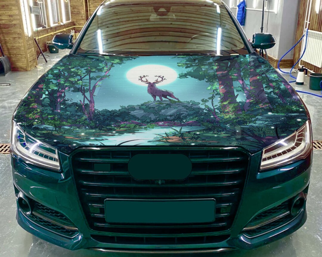 Car Hood Wrap Deer Vinyl Sticker Full Color Custom Art Decal - Etsy