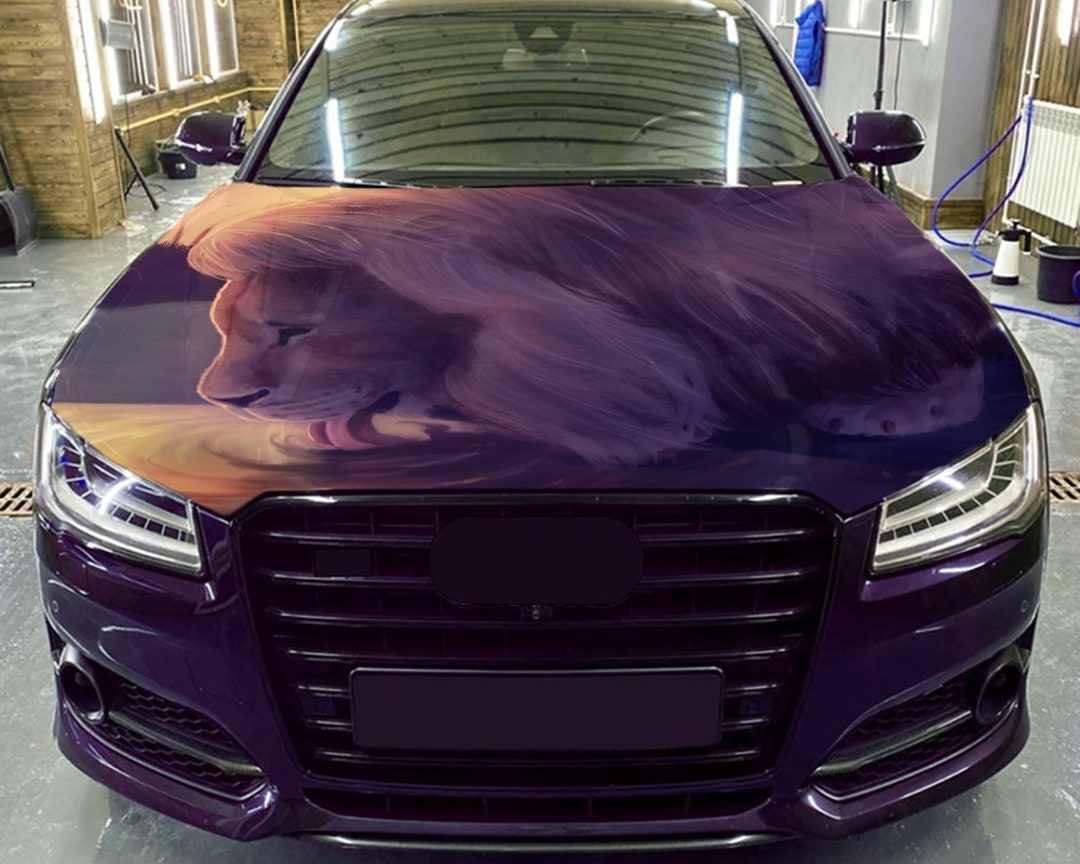 Car Hood Wrap Lion Vinyl Sticker Full Color Custom Decal #3 Fit Any Car ...