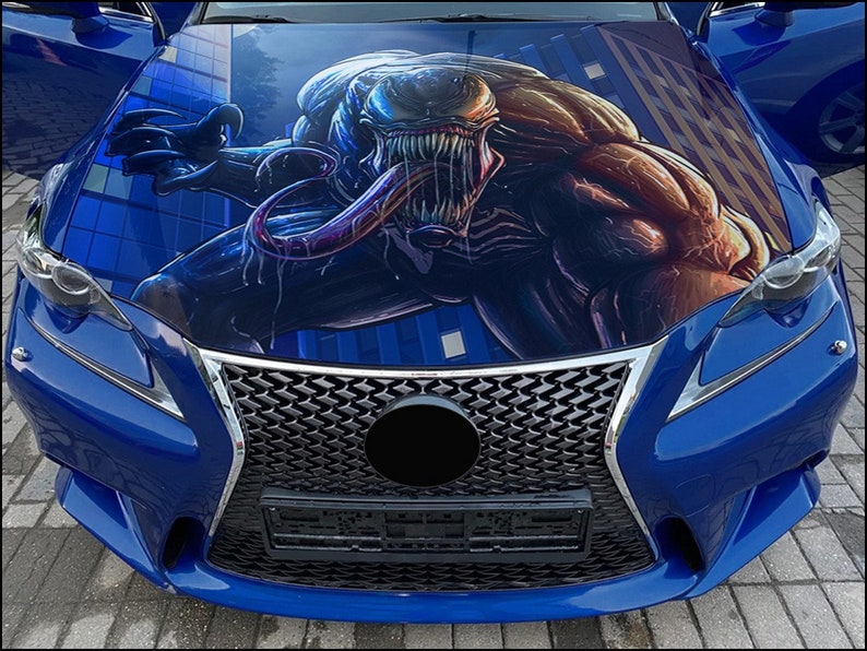 Car Hood Wrap Venom Vinyl Sticker Full Color Custom Decal 2 - Etsy