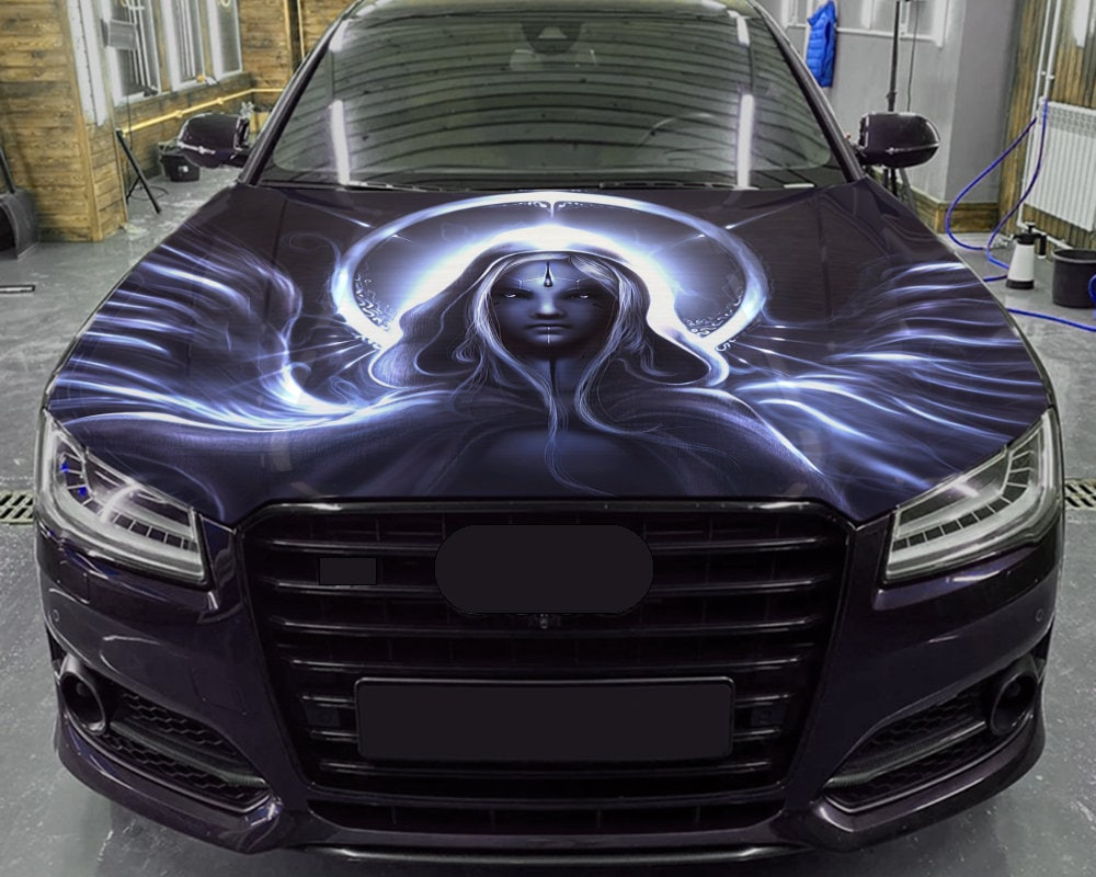 Car Hood Wrap Angel Vinyl Sticker Full Color Warrior Custom Saint Decal ...