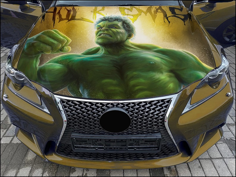 Car Hood Wrap Hulk Vinyl Sticker Full Color Custom Decal Fit Any Car - Etsy