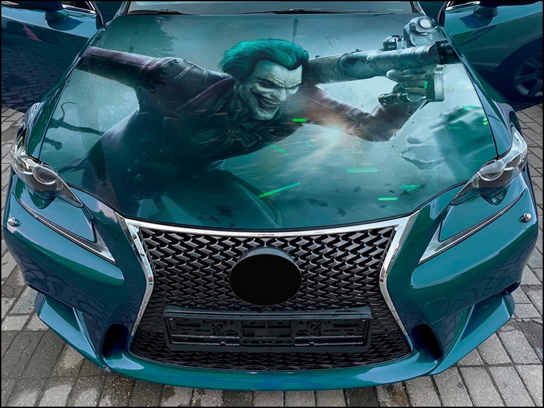 Car Hood Wrap Joker Vinyl Sticker Full Color Custom Decal #11 Fit Any ...