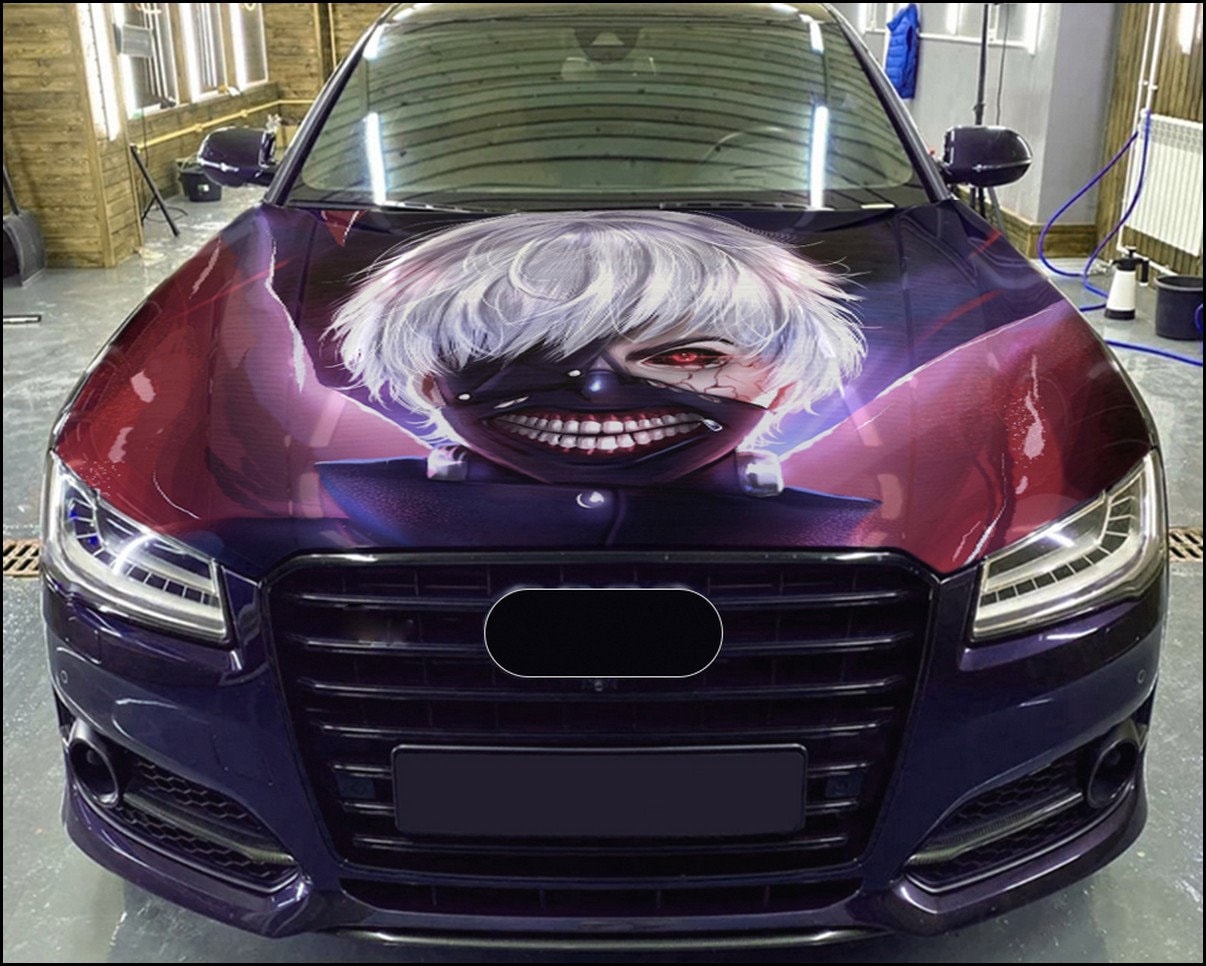 Car Hood Wrap Anime Ghoul Vinyl Sticker Full Color Custom Decal #4 Fit ...