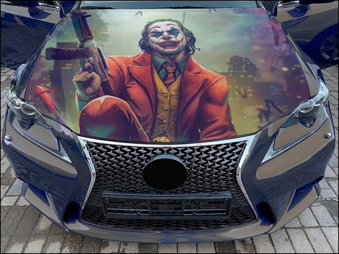 Car Hood Wrap Joker Vinyl Sticker Full Color Custom Decal #8 Fit Any Car - Etsy