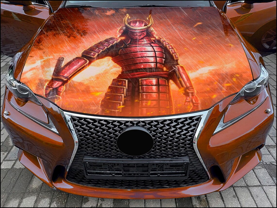 Car Hood Wrap Samurai Vinyl Sticker Full Color Custom Decal - Etsy