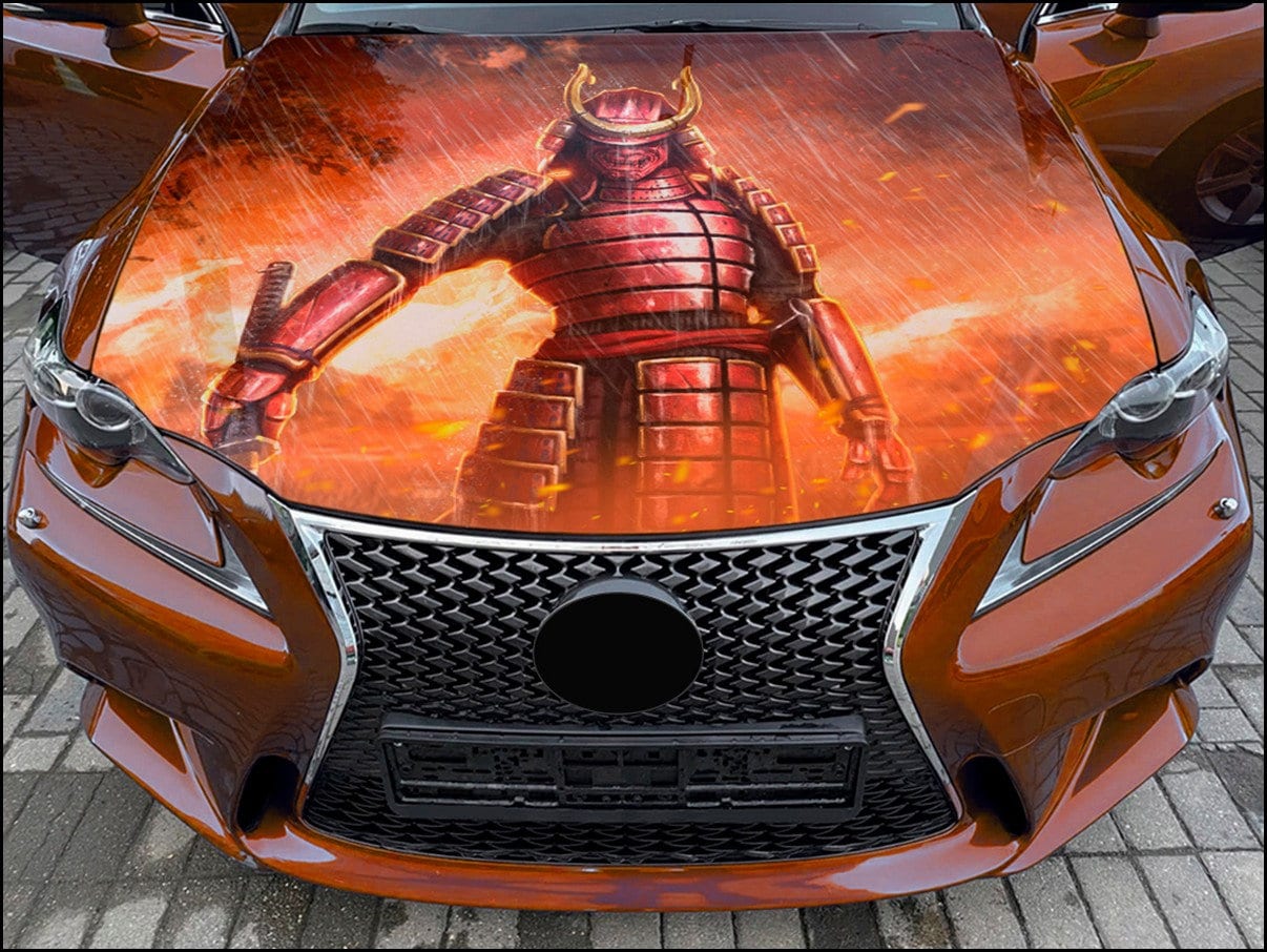 Car Hood Wrap Samurai Vinyl Sticker Full Color Custom Decal Fit Any Car ...