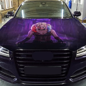 Car Hood Wrap Harley Quinn Vinyl Sticker Full Color Custom Decal #7 Fit ...