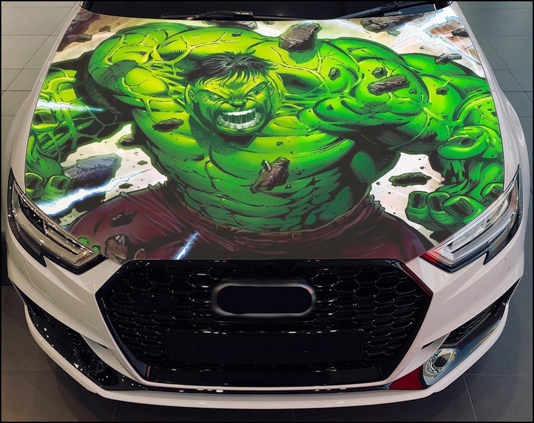 Car Hood Wrap Hulk Vinyl Sticker Full Color Custom Decal #3 Fit Any Car ...