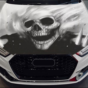 Car Hood Wrap Ghost Rider Vinyl Sticker Full Color Custom Decal #5 Fit ...