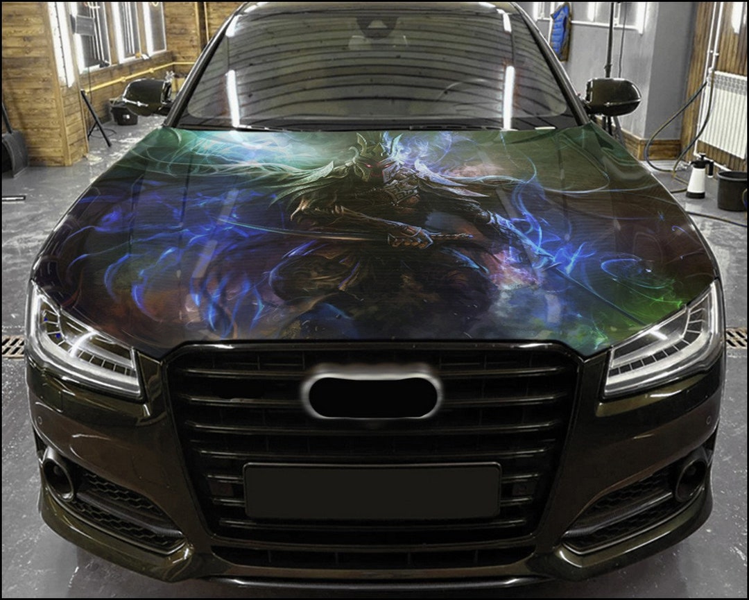Car Hood Wrap Fantasy Warrior Vinyl Sticker Full Color Custom Decal Fit ...