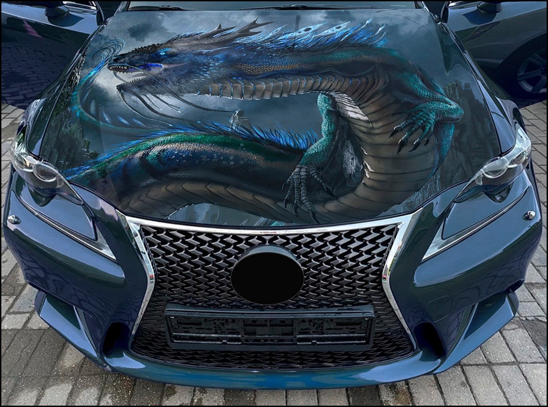 Car Hood Wrap Fantasy Dragon Vinyl Sticker Full Color Custom Decal #2 ...