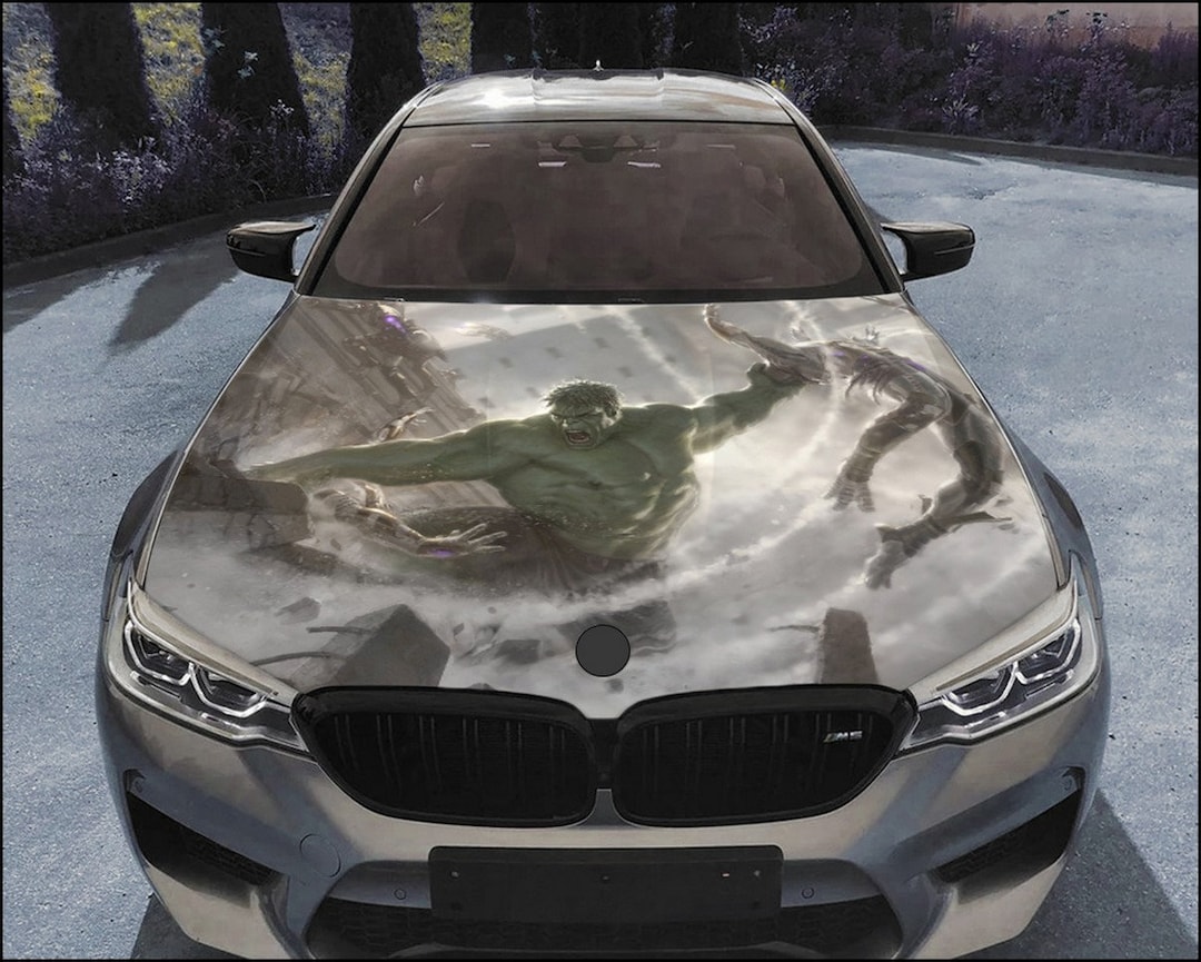 Car Hood Wrap Hulk Vinyl Sticker Full Color Custom Decal #2 Fit Any Car ...
