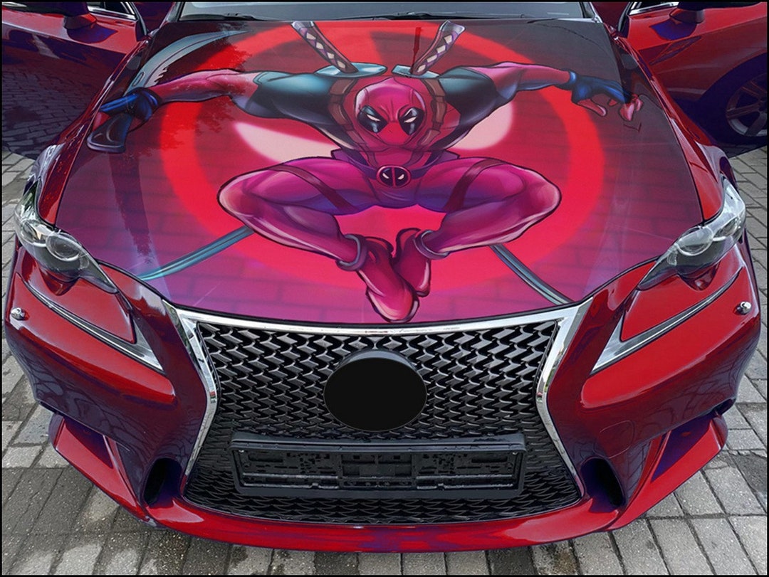 Car Hood Wrap Deadpool Vinyl Sticker Full Color Custom Decal #2 Fit Any ...