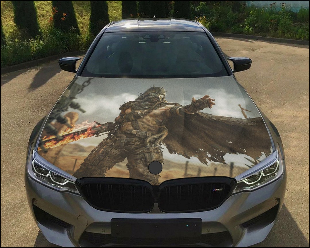 Car Hood Wrap Apocalypse Warrior Vinyl Sticker Full Color Custom Decal ...