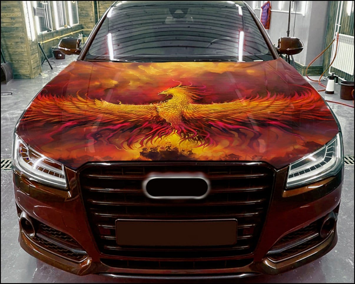Car Hood Wrap Phoenix Vinyl Sticker Full Color Custom Decal Fit Any Car ...