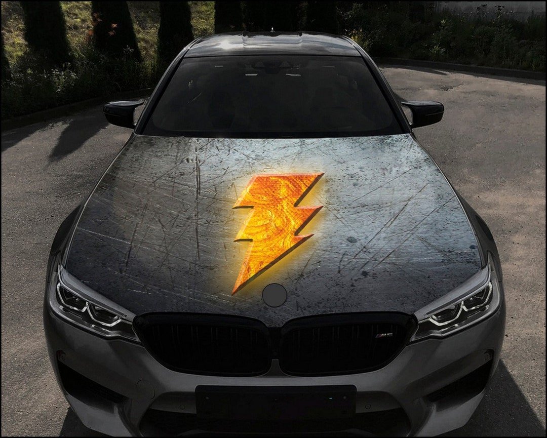 Car Hood Wrap Shazam Vinyl Sticker Full Color Custom Decal Fit Any Car ...