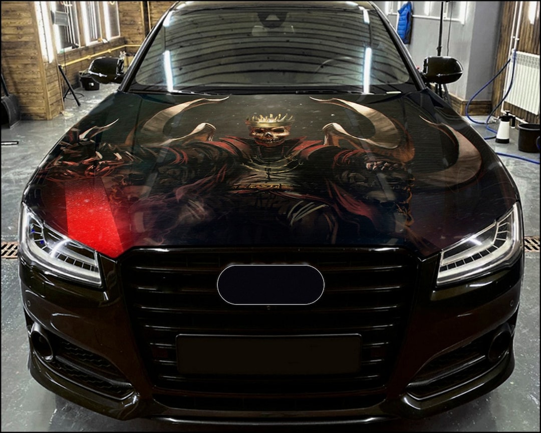 Car Hood Wrap Warrior Vinyl Sticker Full Color Custom Decal Fit Any Car ...