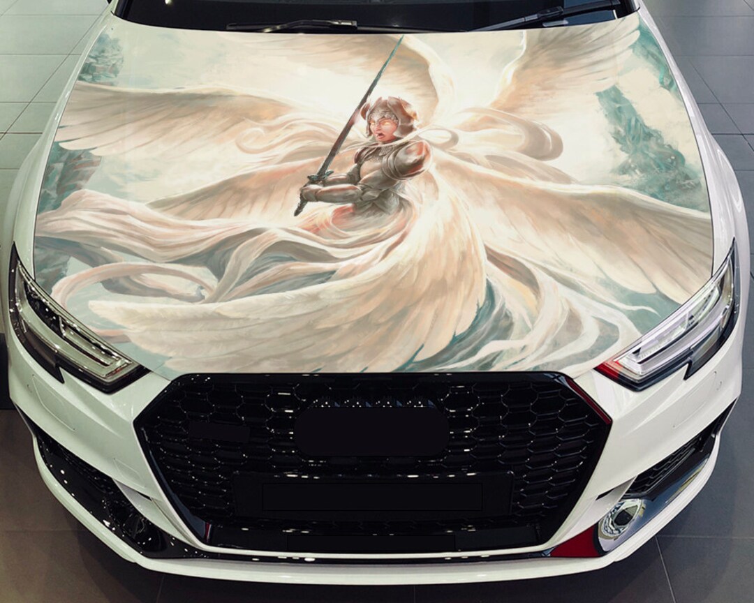 Car Hood Wrap Angel Vinyl Sticker Full Color Warrior Custom Decal Fit ...