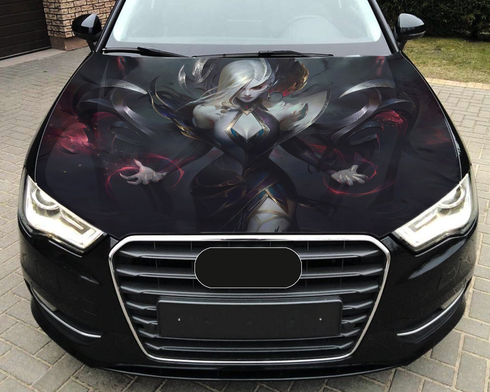 Car Hood Wrap Warlock Woman Vinyl Sticker Full Color Fantasy Girl Decal ...