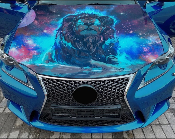 Lion Car Hood Wrap, Car Hood Decal, Car Hood Sticker, Hood Wrap for ...