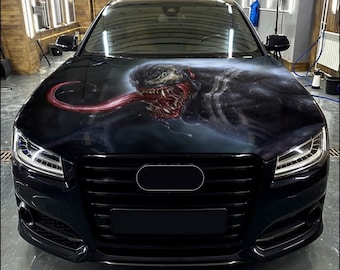 Venom Car Hood Wrap Full Color Vinyl Decal Symbiote Sticker - Etsy