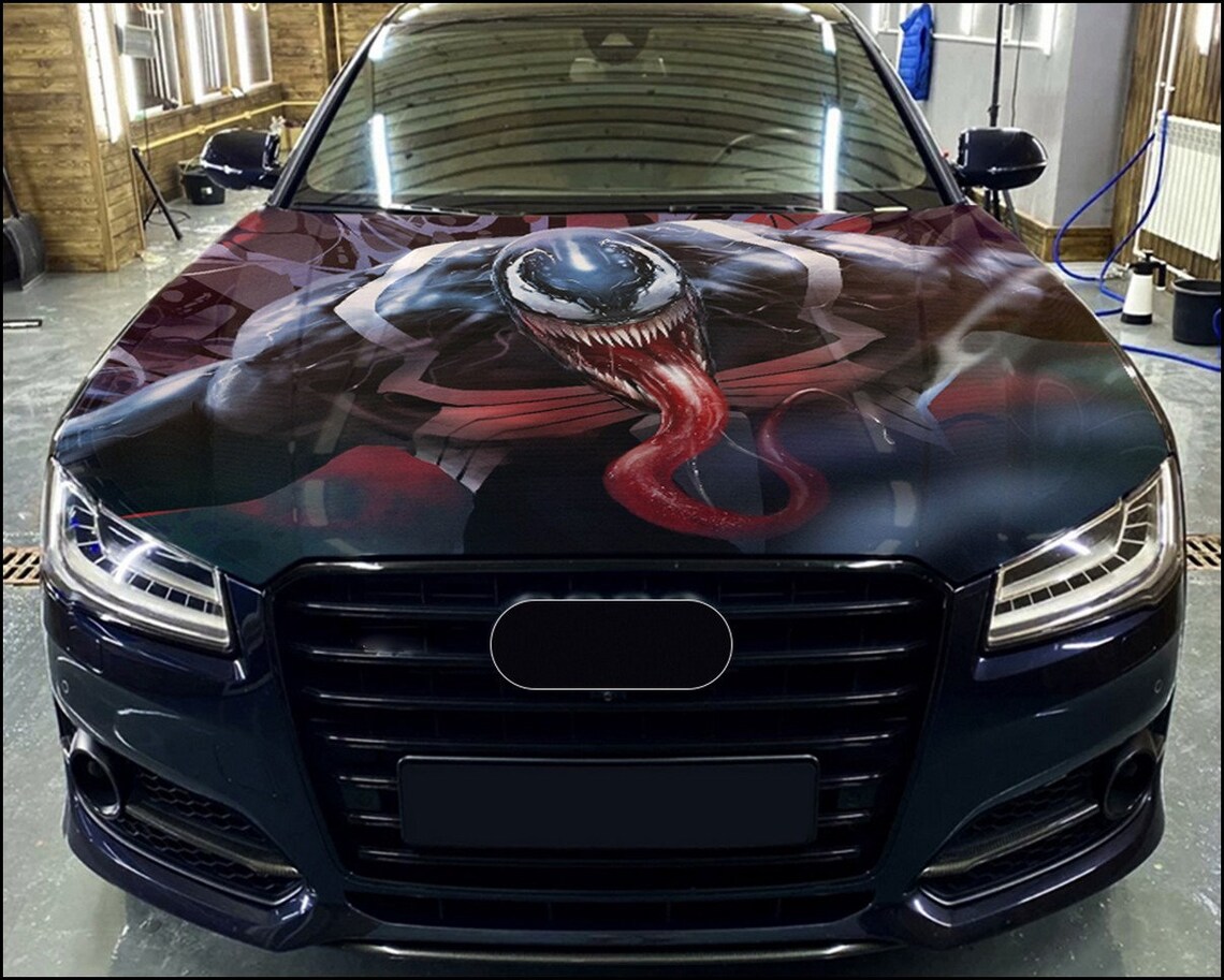Car Hood Wrap Venom Vinyl Sticker Full Color Custom Decal 4 Fit Any Car ...