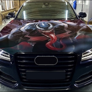 Car Hood Wrap Venom Vinyl Sticker Full Color Custom Decal Fit Any Car ...