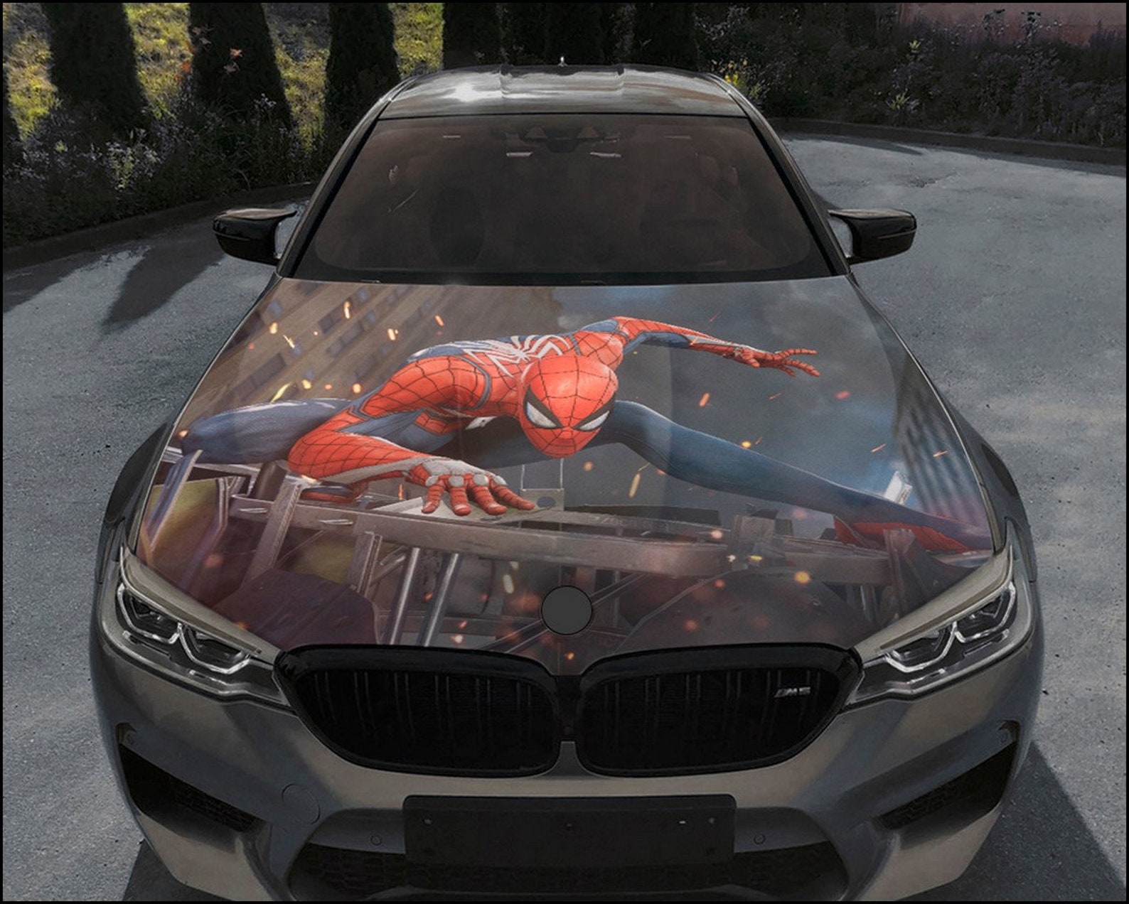Car Hood Wrap Spider-man Vinyl Sticker Full Color Custom Decal #4 Fit ...