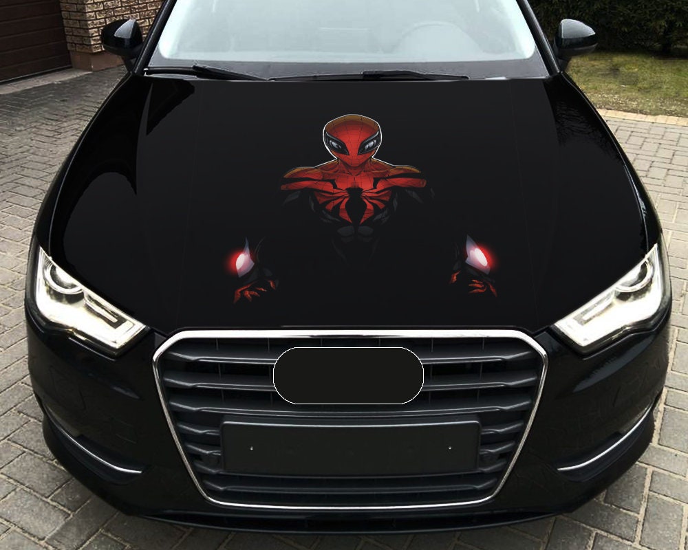 Car Hood Wrap Spider-man Vinyl Sticker Full Color Superhero Decal #7 ...