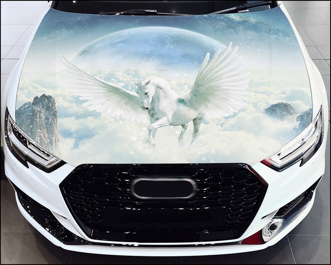 Car Hood Wrap Pegasus Vinyl Sticker Full Color Custom Decal Fit Any Car ...
