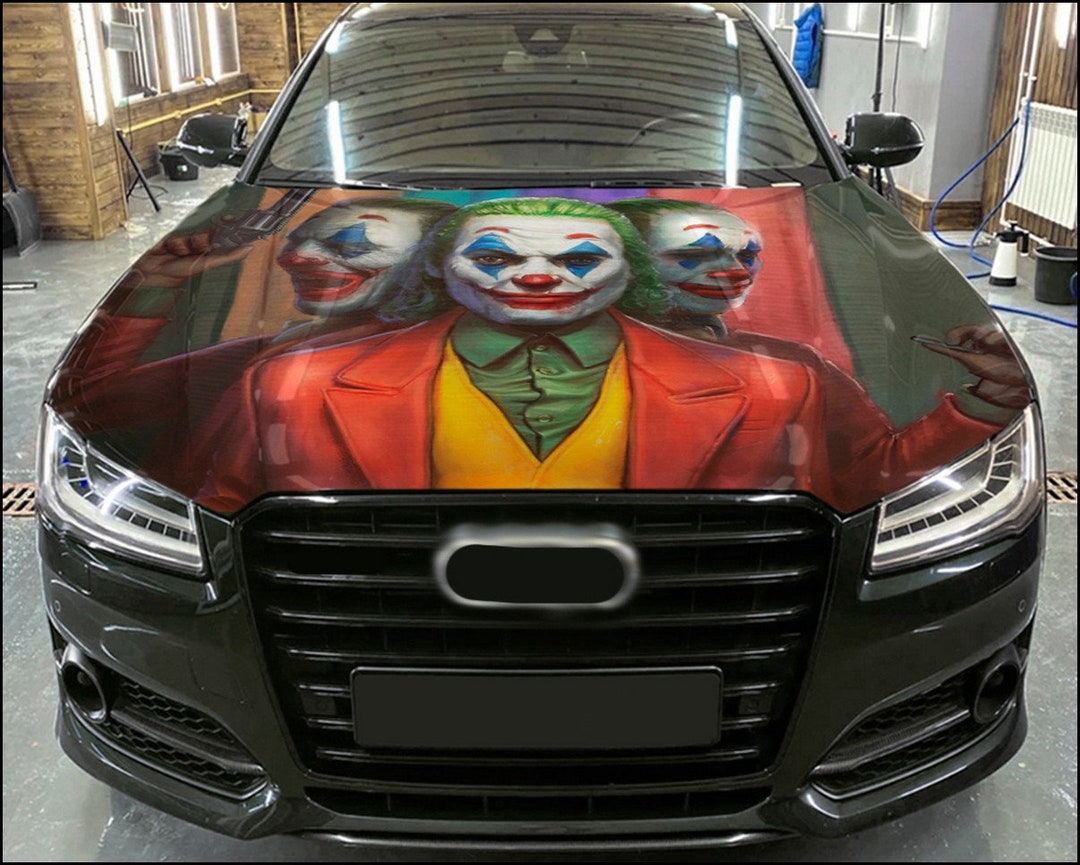 Car Hood Wrap Joker Vinyl Sticker Full Color Custom Decal #12 Fit Any ...