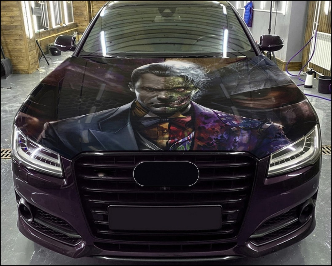 Car Hood Wrap Two-face Vinyl Sticker Full Color Custom Decal Fit Any ...