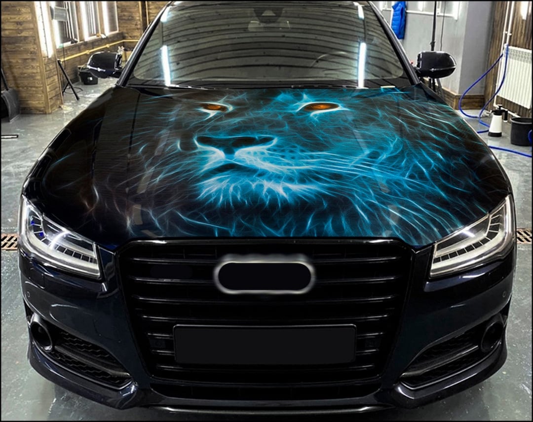 Car Hood Wrap Lion Vinyl Sticker Full Color Custom Decal #2 Fit Any Car ...