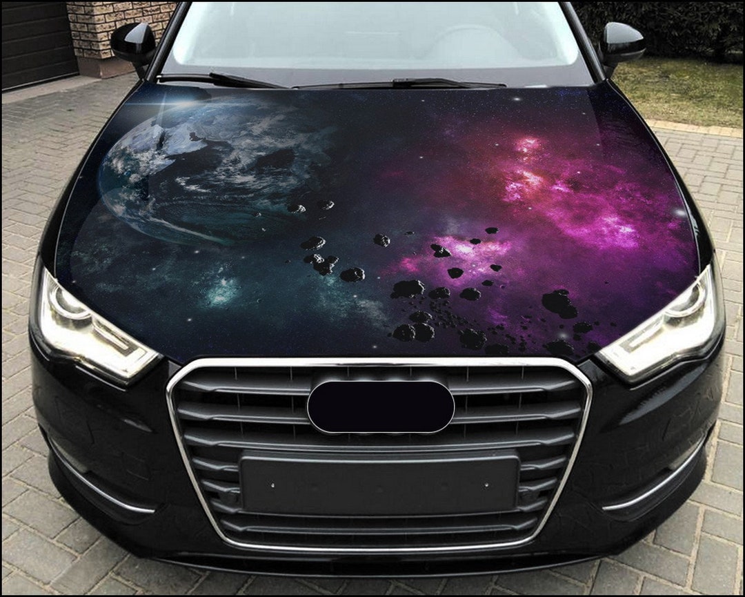 Car Hood Wrap Space Vinyl Sticker Full Color Custom Decal Fit Any Car ...