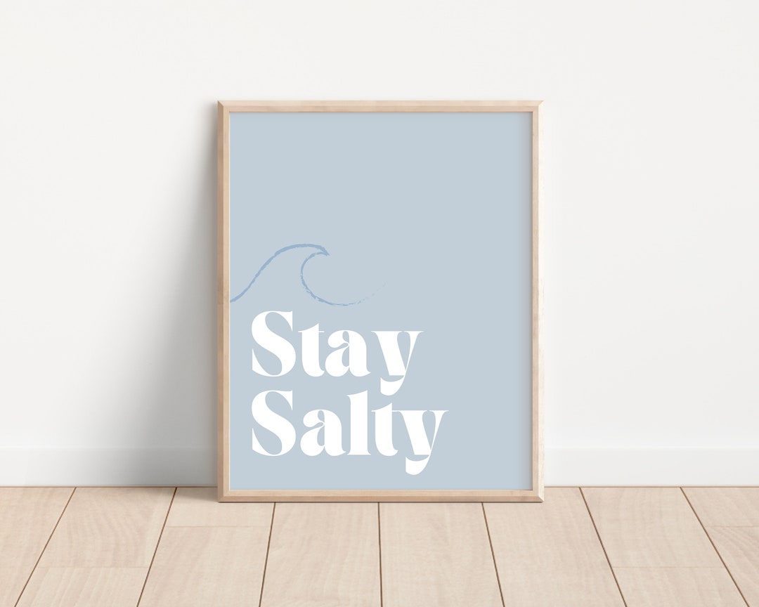 Stay Salty Beach Sign DIGITAL DOWNLOAD Coastal Wall Art Printable ...