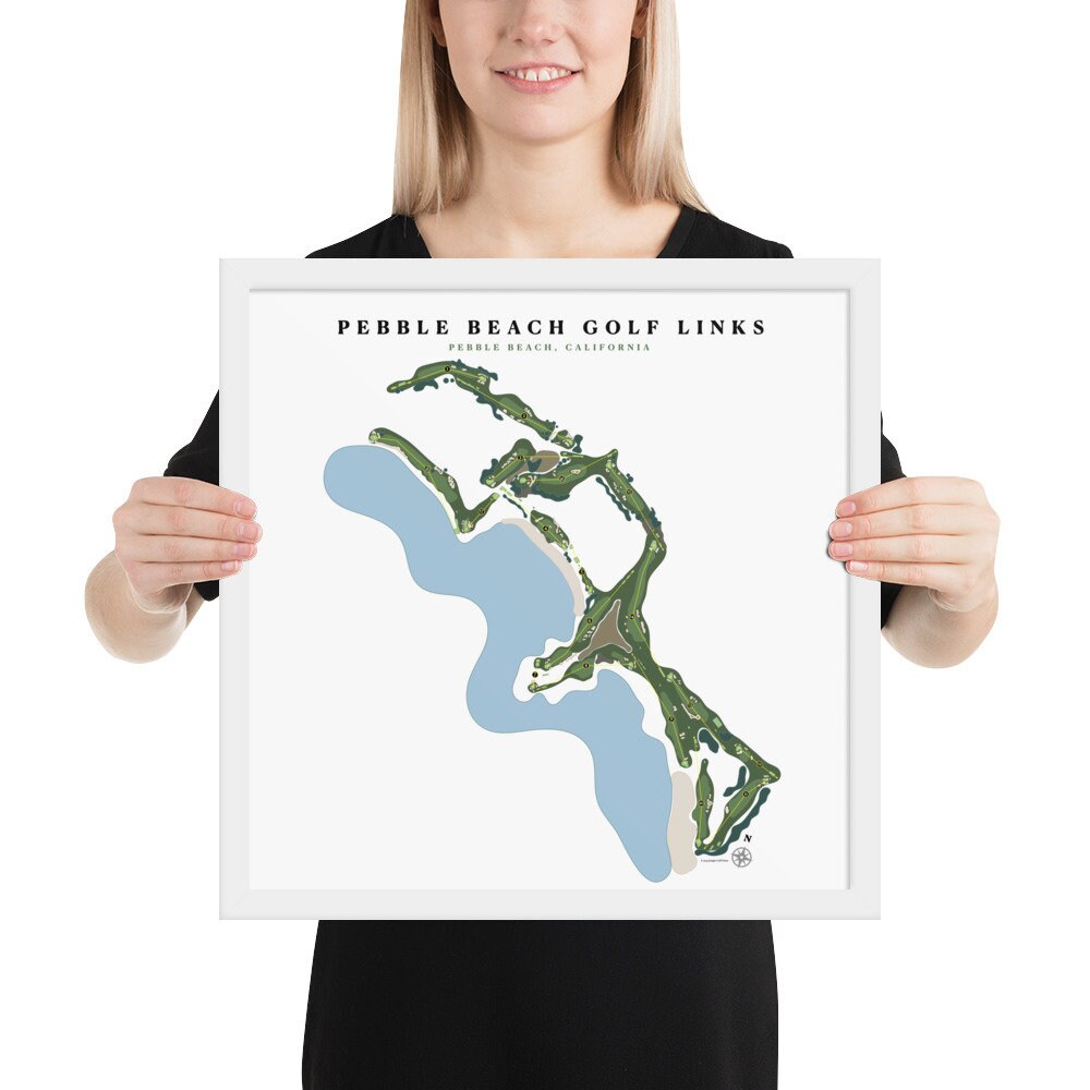 Pebble Beach Golf Links, Pebble Beach, California, Framed Poster Print ...
