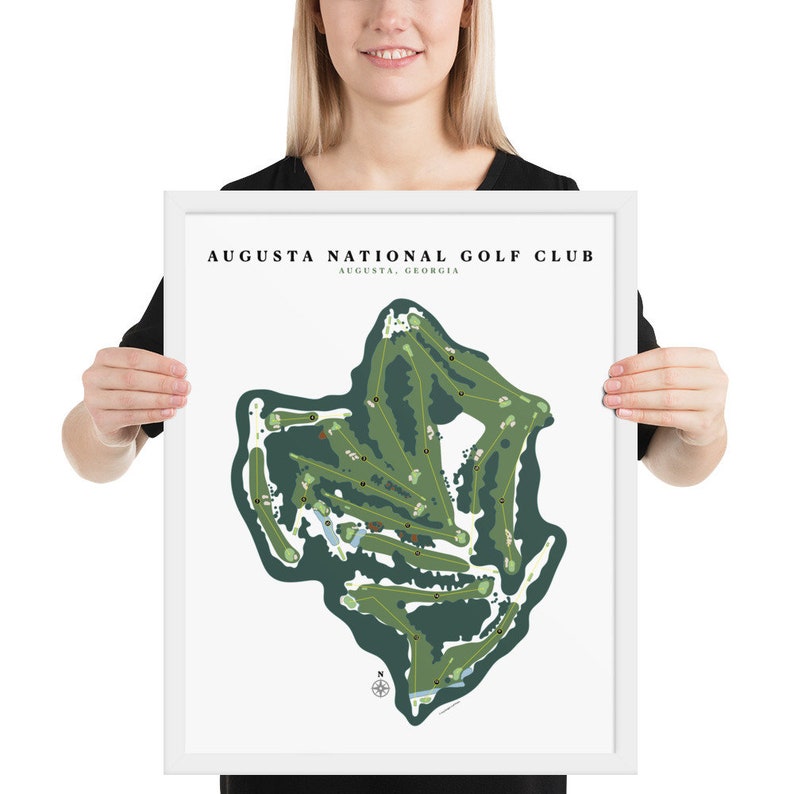 Augusta National Golf Club, Augusta, Georgia Golf Course Framed Poster ...