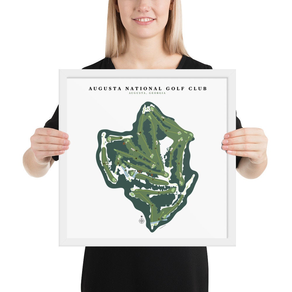 Augusta National Golf Club, Augusta, Georgia Golf Course Framed Poster ...