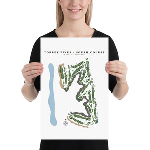 Torrey Pines - South Course, La Jolla, California, Golf Course Print ...
