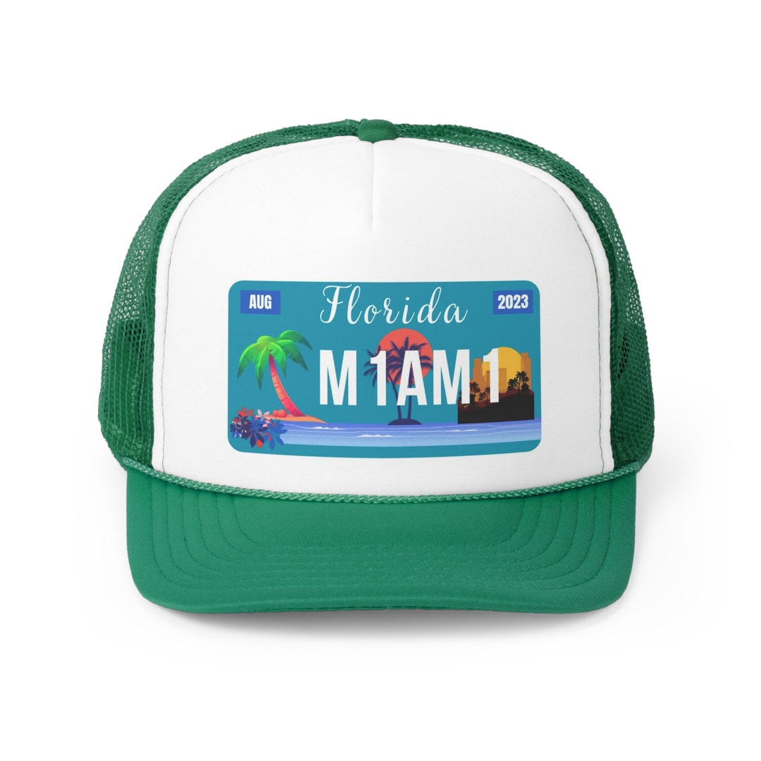 Miami Florida Art Hat Florida Miami Hat Miami Florida Hat - Etsy