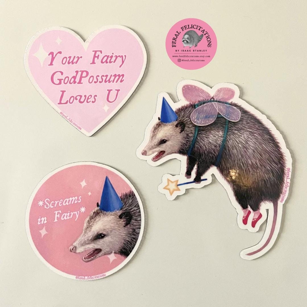 Fairy Godpossum Fridge Magnets - 3 Pack - Original by Feral ...