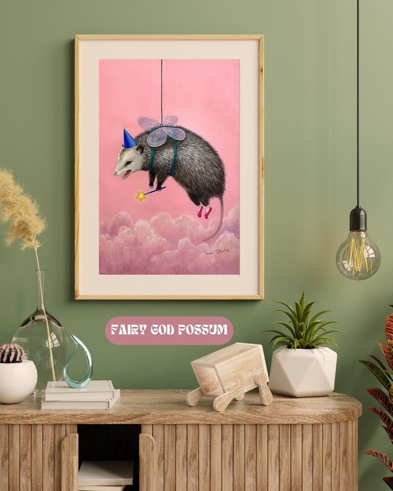 Beautiful Fairy God Possum Downloadable Fine Art - Etsy